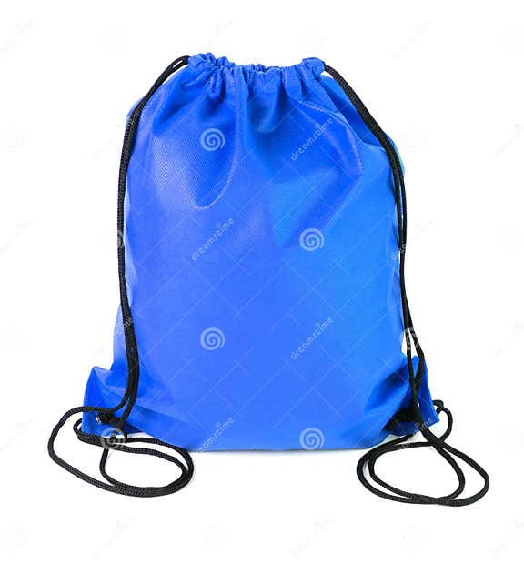 Drawstring pack isolated stock photo. Image of fitness - 126704326