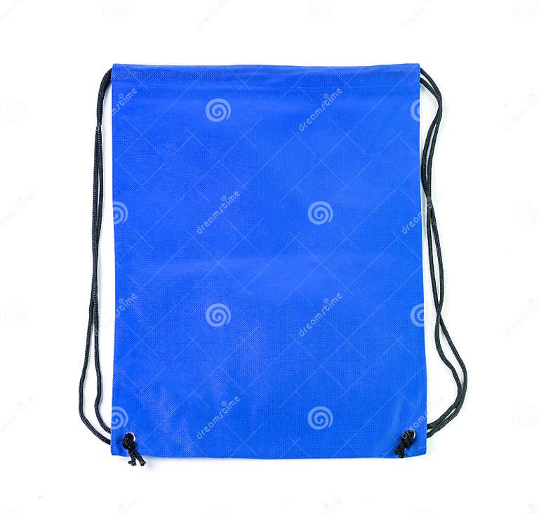 Drawstring pack isolated stock image. Image of canvas - 126704969