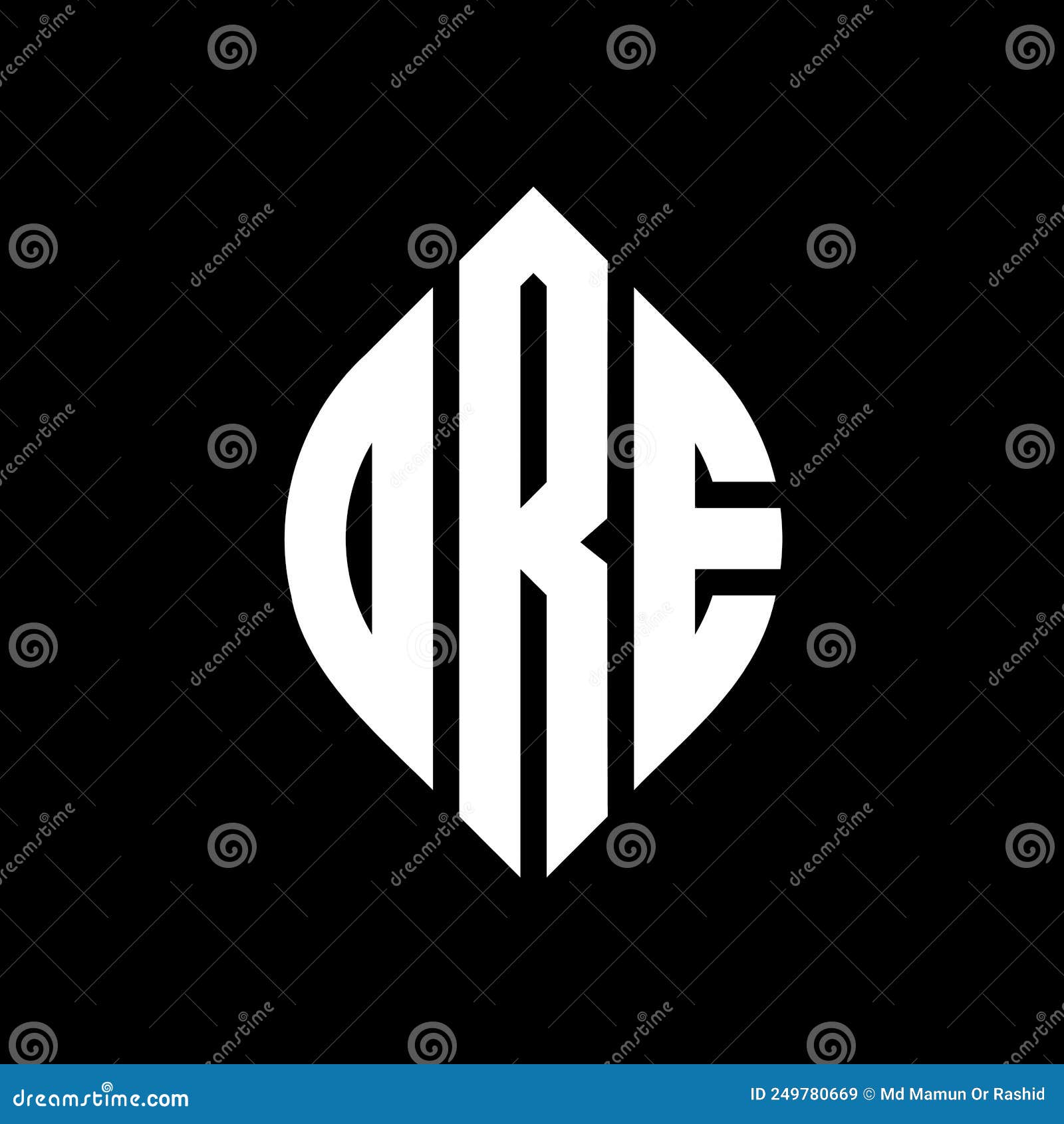 DRE Circle Letter Logo Design with Circle and Ellipse Shape. DRE ...