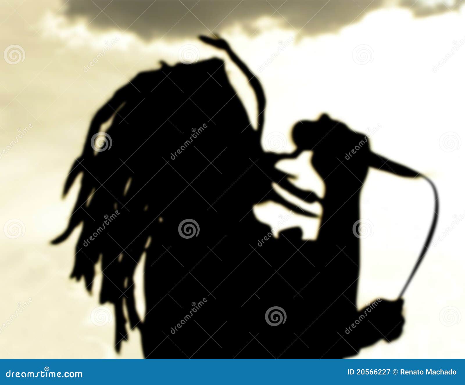 Dreadlock Singer Silhouette at Sunset Stock Image - Image of party ...