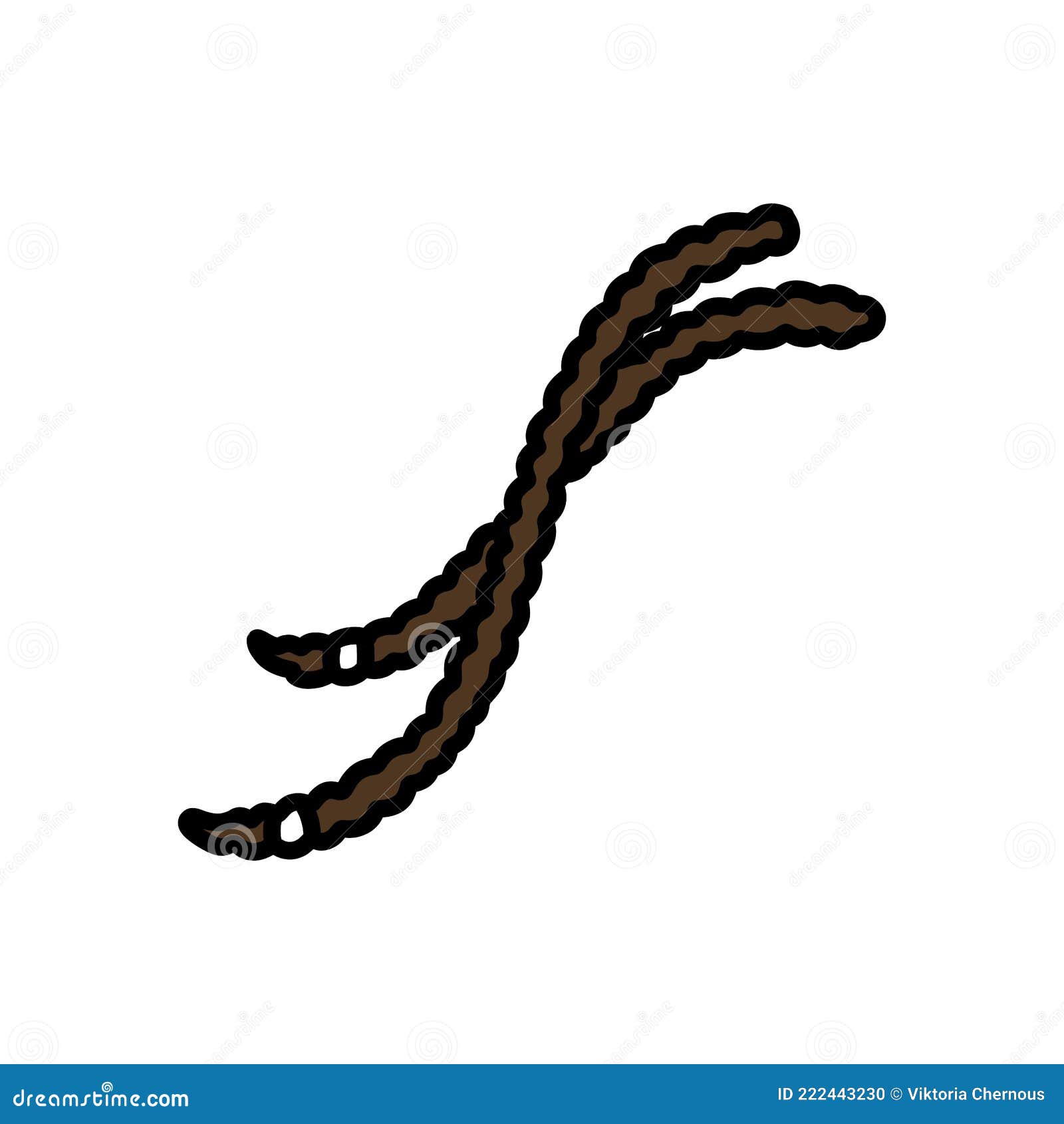 Dreadlocks Doodle Icon, Vector Color Line Illustration Stock Vector ...