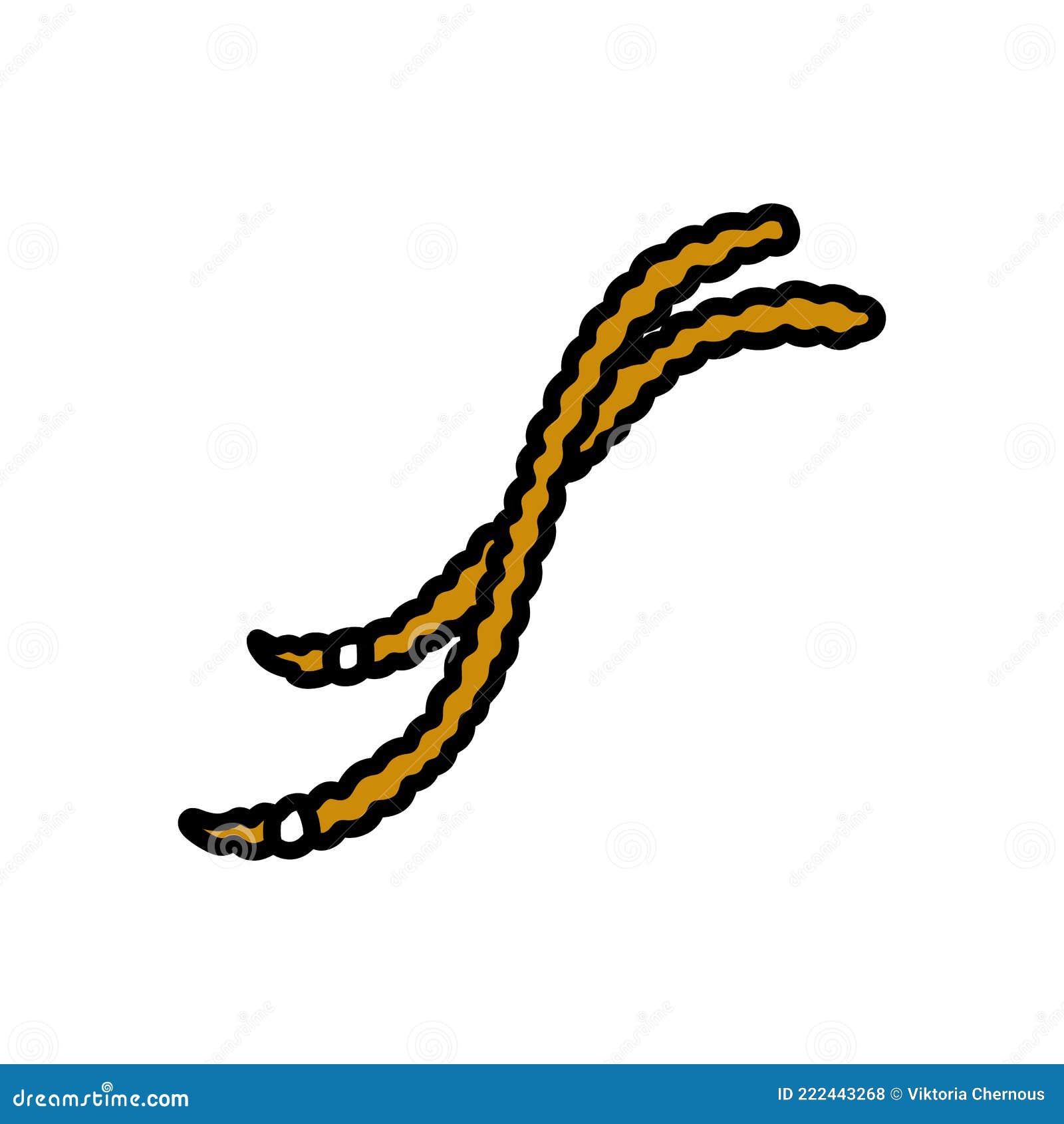 Dreadlocks Doodle Icon, Vector Color Line Illustration | CartoonDealer ...