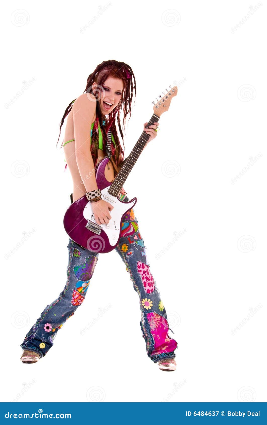 Dreadlocks Hippie Rocker stock image. Image of hippie - 6484637