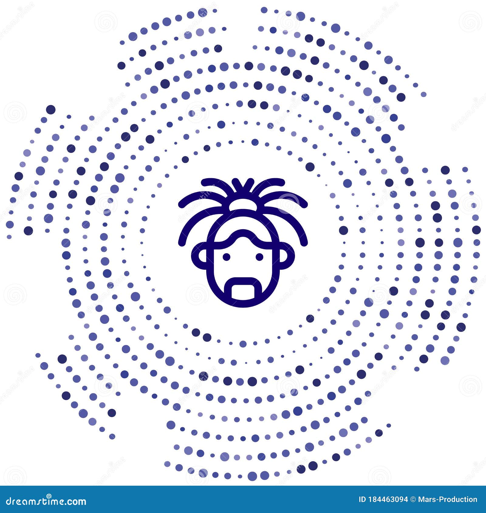 Dreadlocks Vector Icon. Dreadlocks Editable Stroke. Dreadlocks Linear ...
