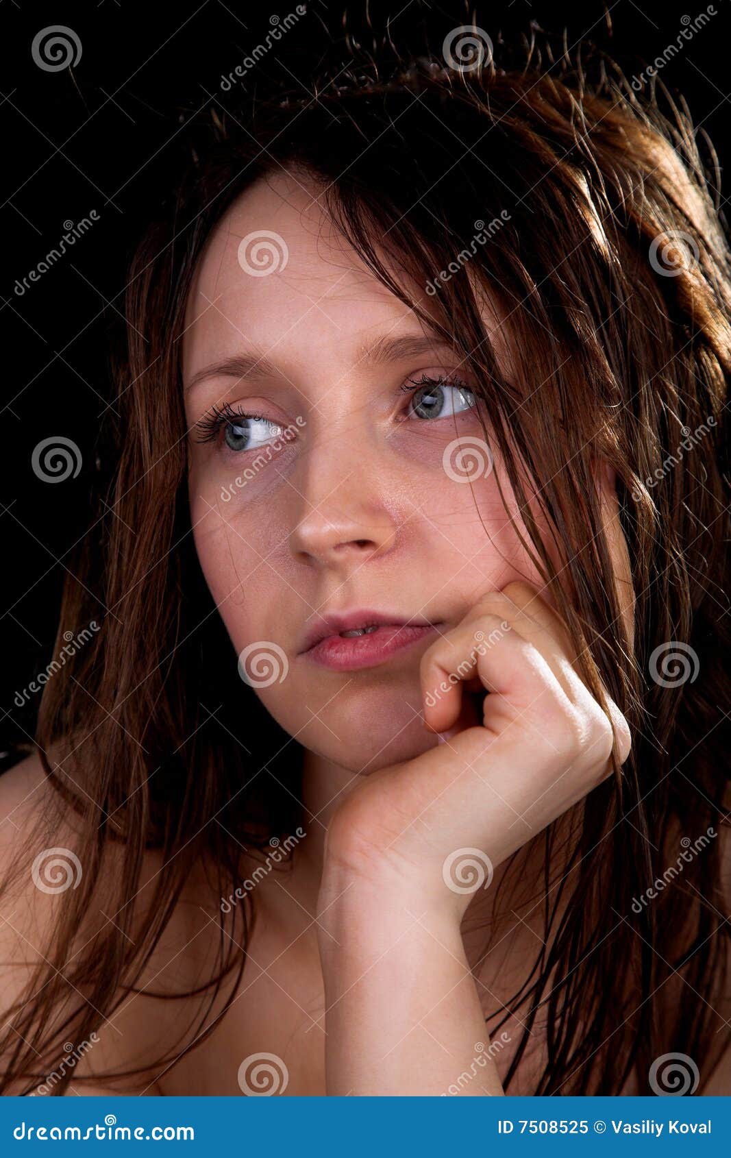 Dream stock image. Image of naive, woman, thought, lean - 7508525