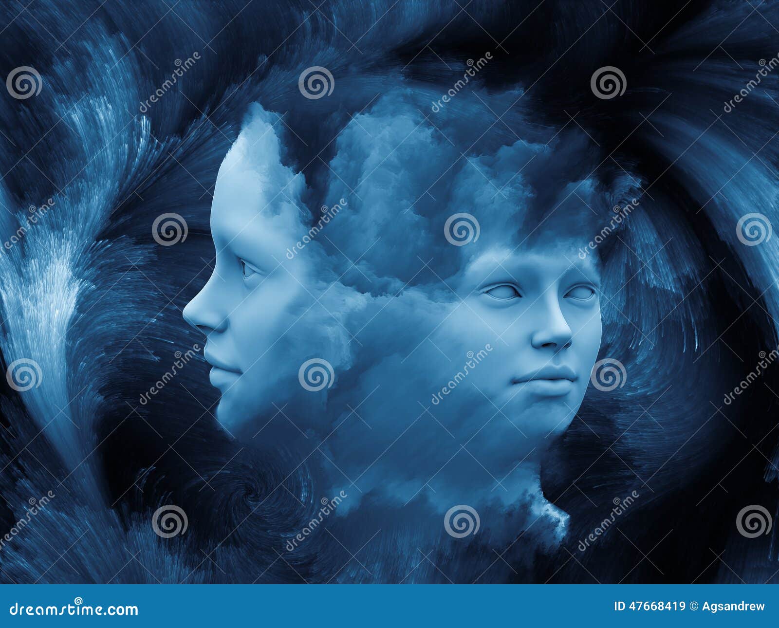 Dream Background stock illustration. Illustration of head - 47668419