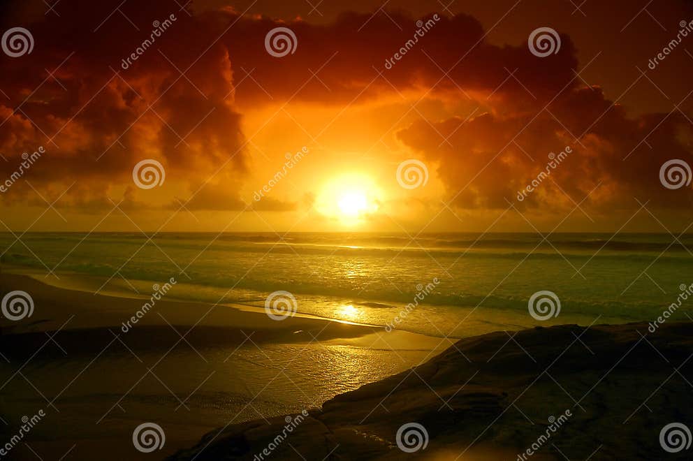 Dream Beach stock image. Image of calm, clouds, water - 14372289
