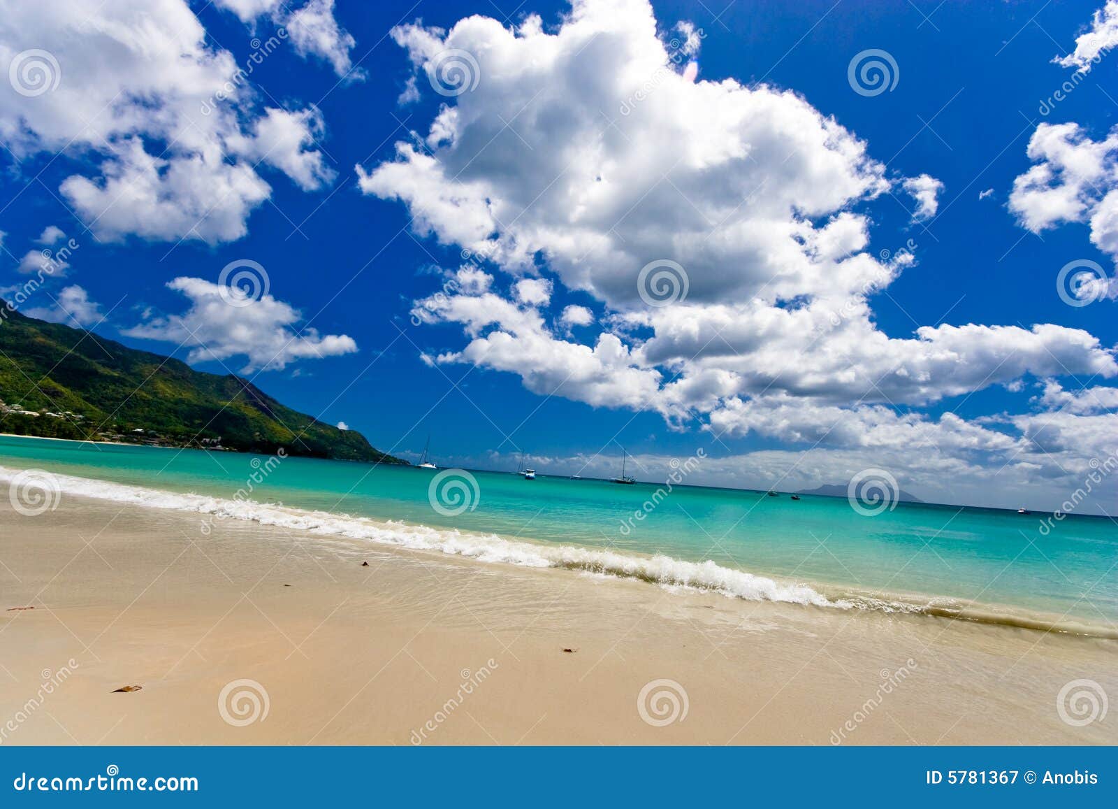Dream beach stock image. Image of cloud, golden, island - 5781367