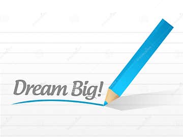 Dream Big Message Illustration Design Stock Illustration - Illustration ...