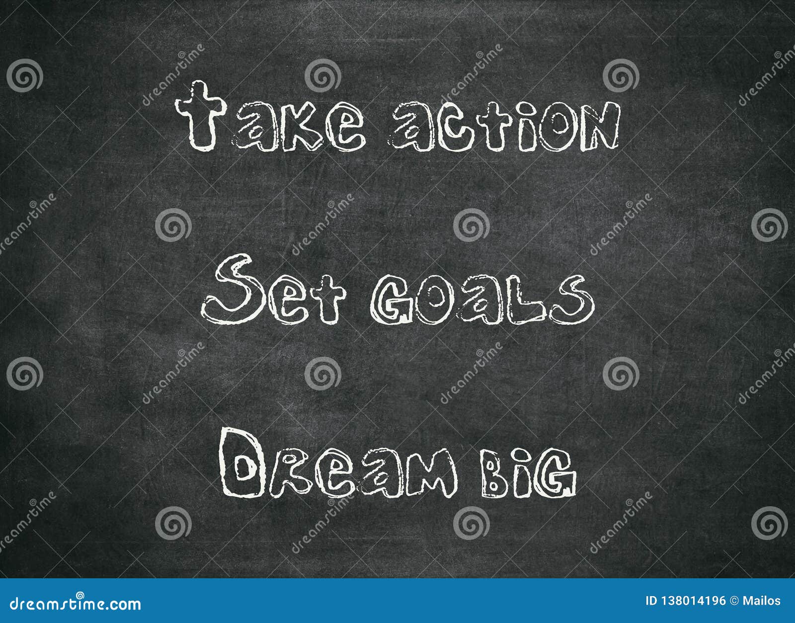 Dream Big, Set Goals, Take Action Stock Photo - Image of quote, concept ...