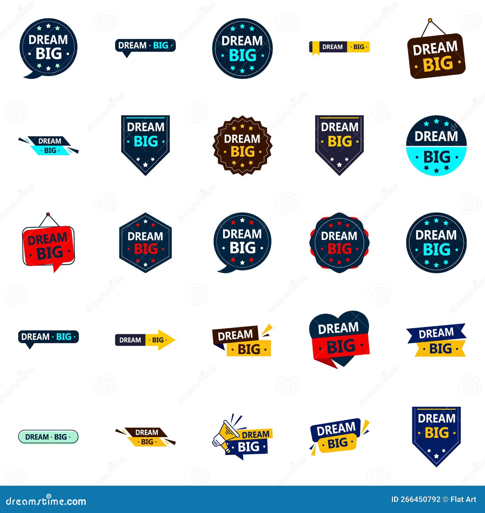 Dream Big Versatile Vector Designs for All Your Big Goal 25 Pack Stock ...
