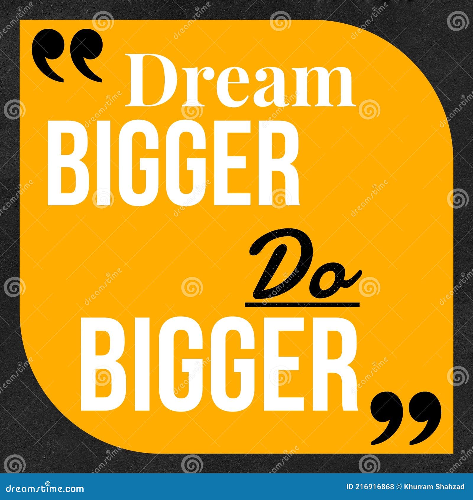 Dream Bigger Motivational Quote With Doodles And Lettering Cartoon ...