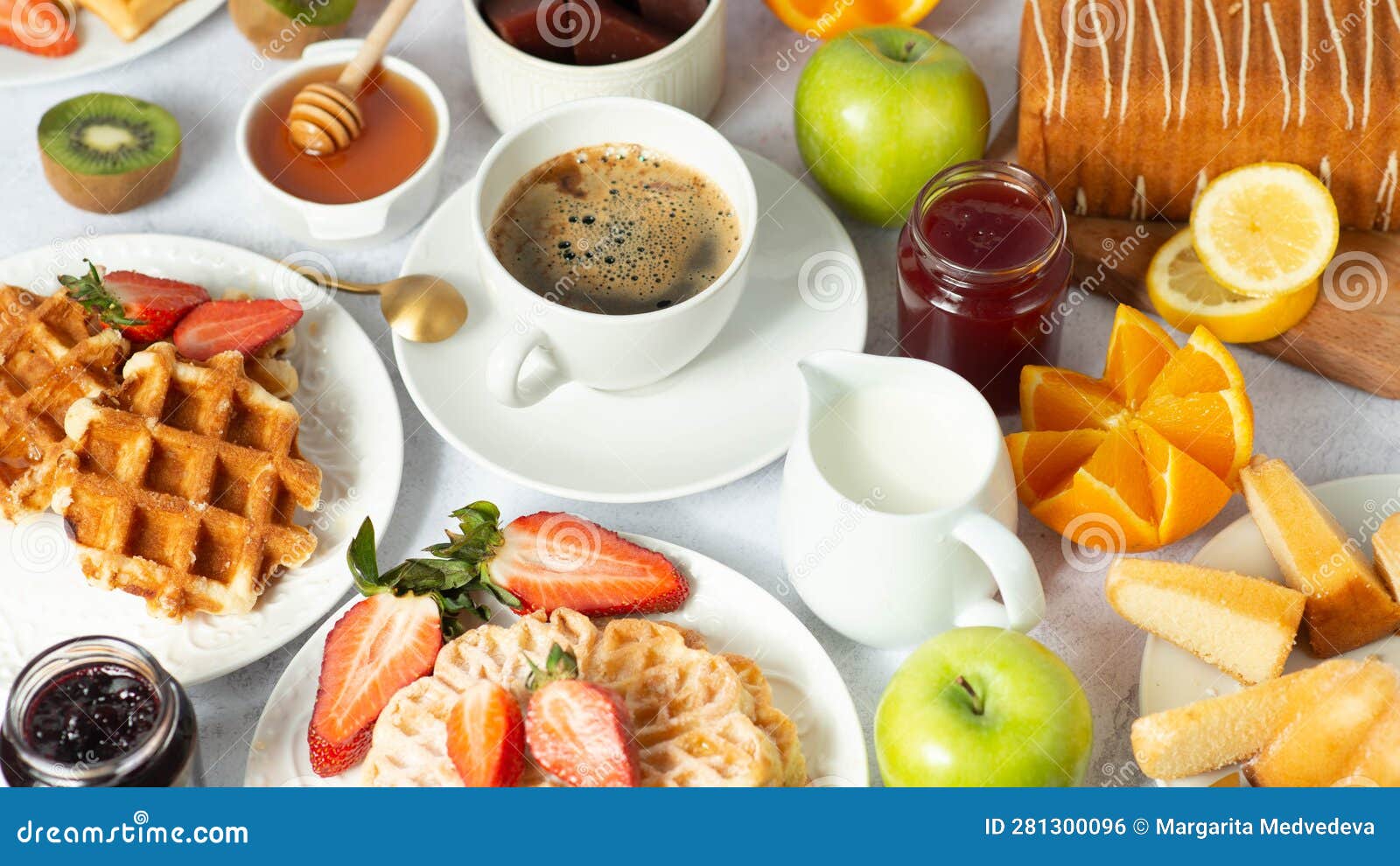 Dream Breakfast for Any Girl and Boy Stock Photo - Image of eating ...