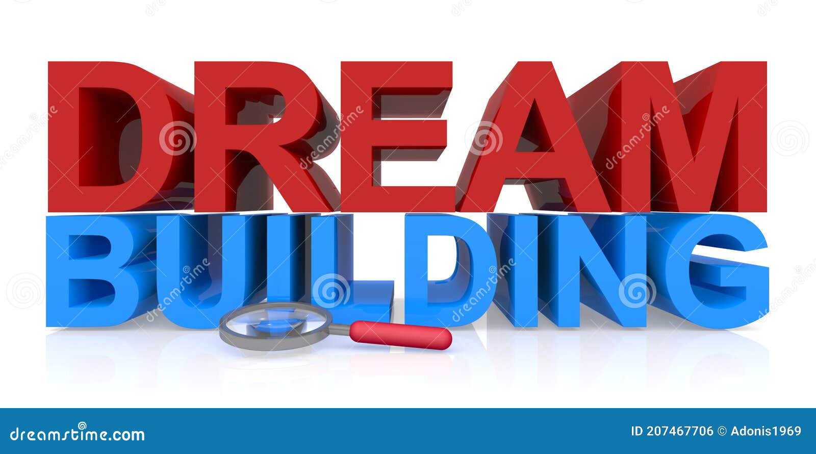 Dream building on white stock illustration. Illustration of lead ...