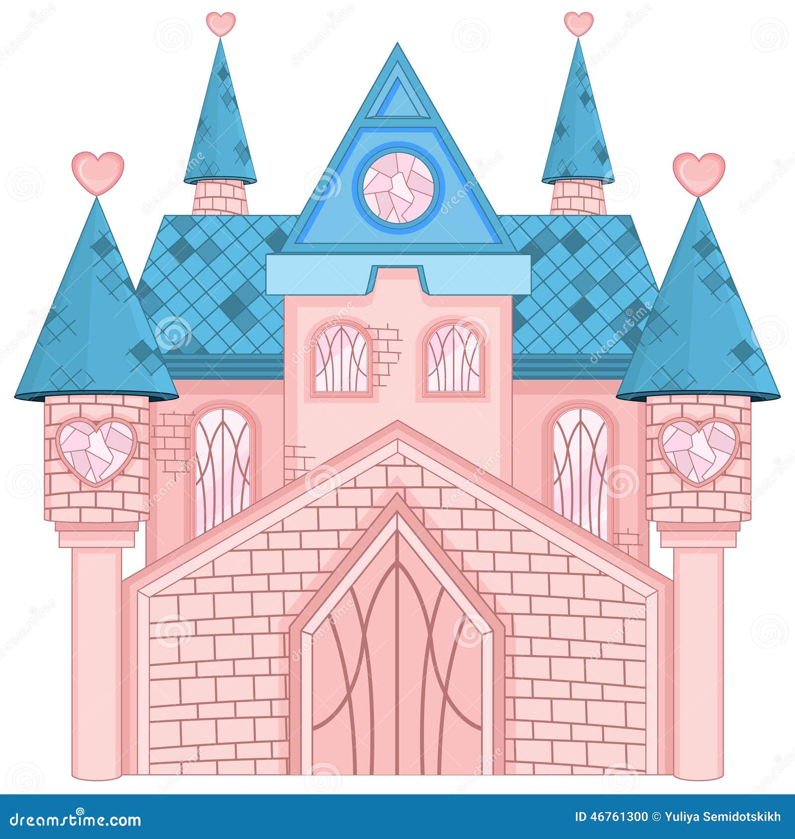 Dream Castle stock vector. Illustration of kingdom, blue - 46761300