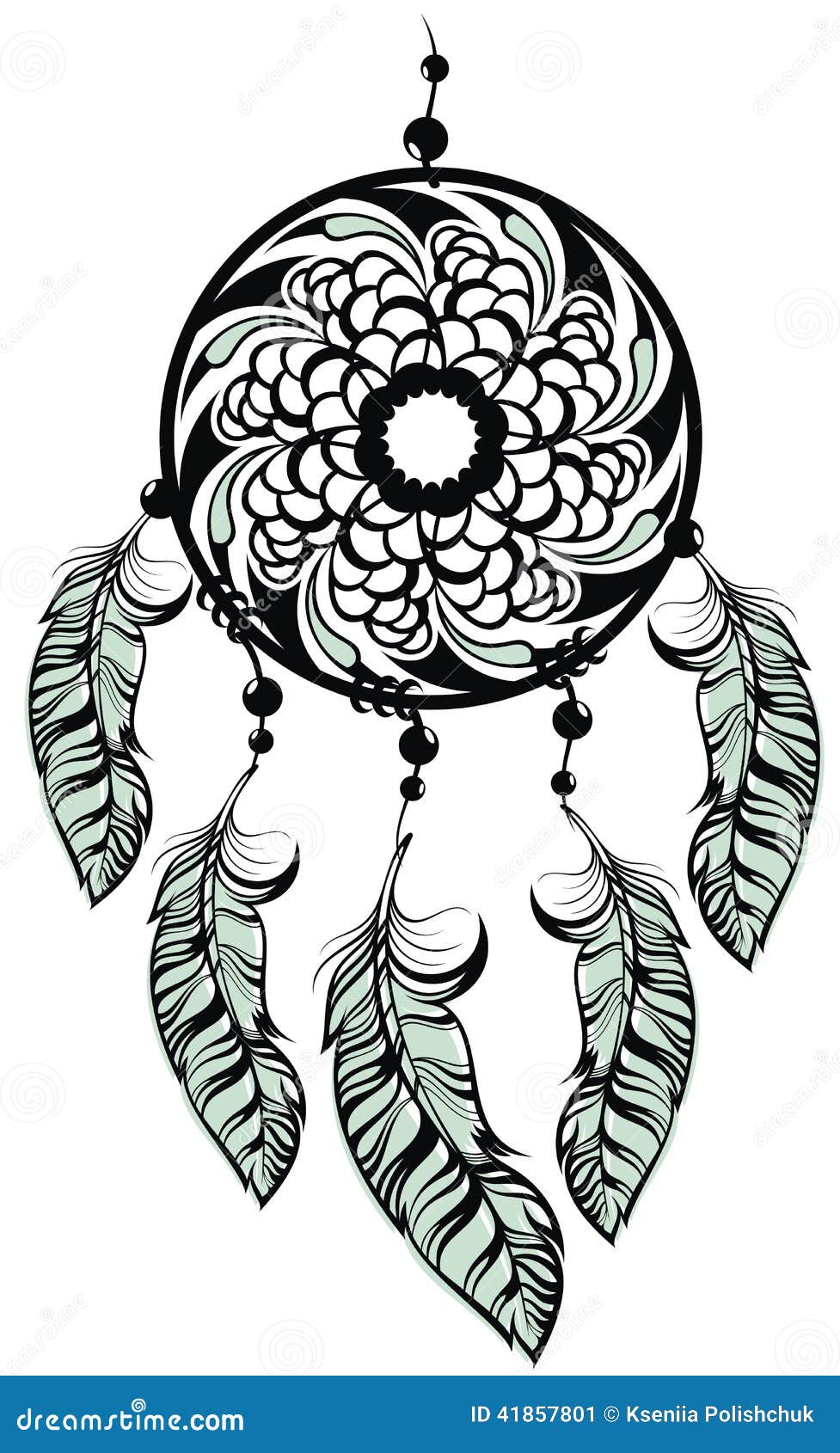 Dream Catcher stock vector. Illustration of decoration - 41857801