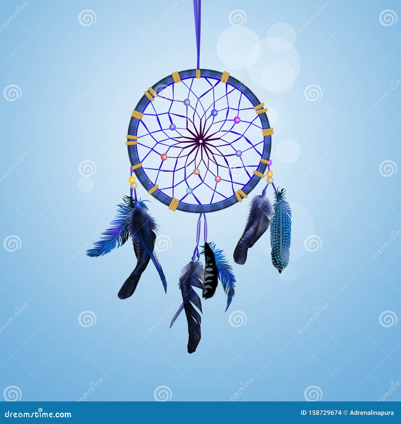 Dream catcher hanging stock illustration. Illustration of tribal ...