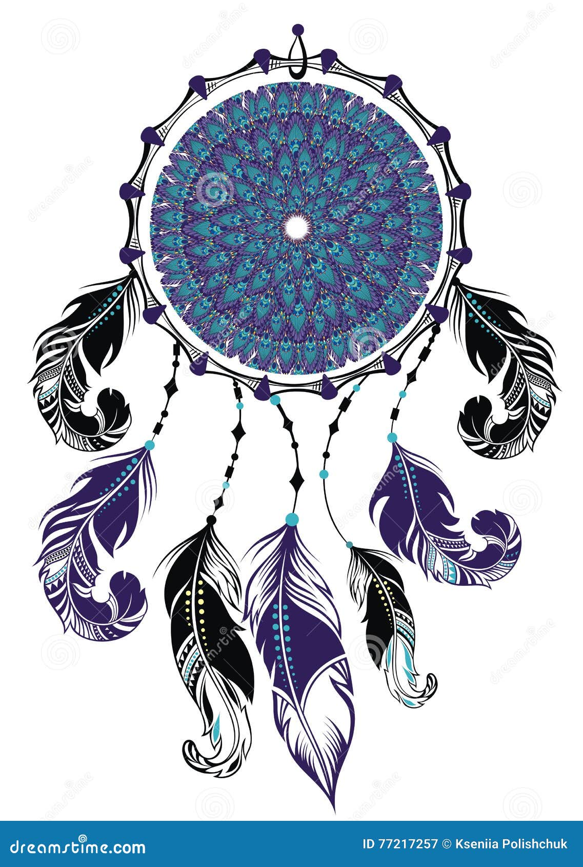 Dream Catcher, Vector Illustration Stock Vector - Illustration of ...
