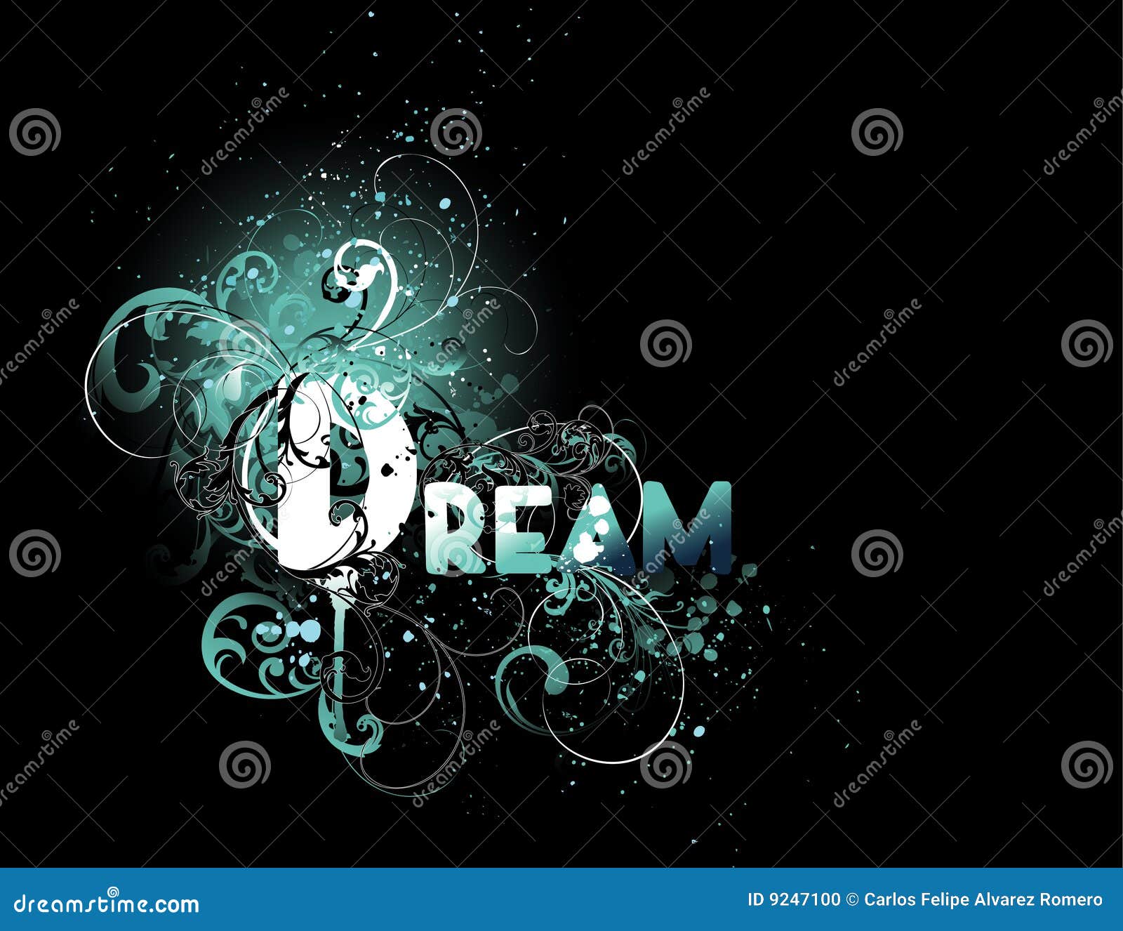 Dream composition stock vector. Illustration of dark, curves - 9247100
