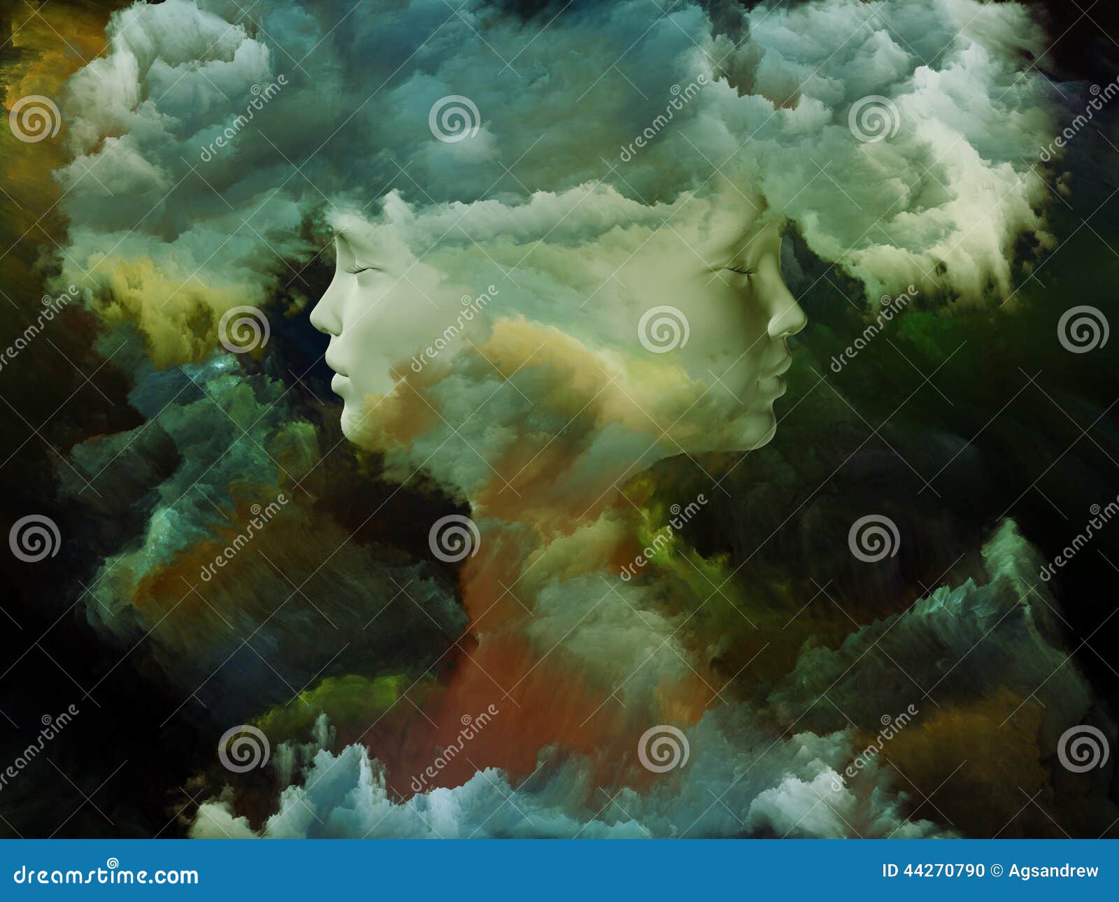 Dream Composition stock illustration. Illustration of individual - 44270790