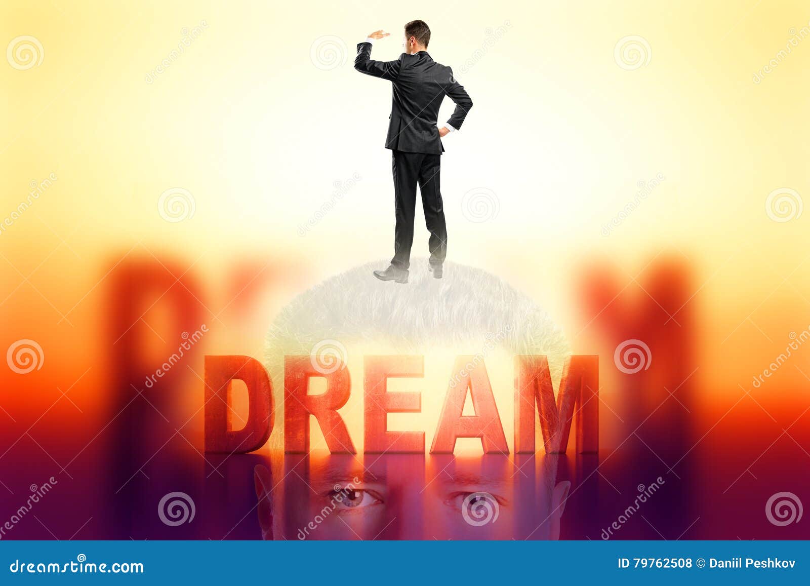 Dream concept stock photo. Image of forehead, creativity - 79762508