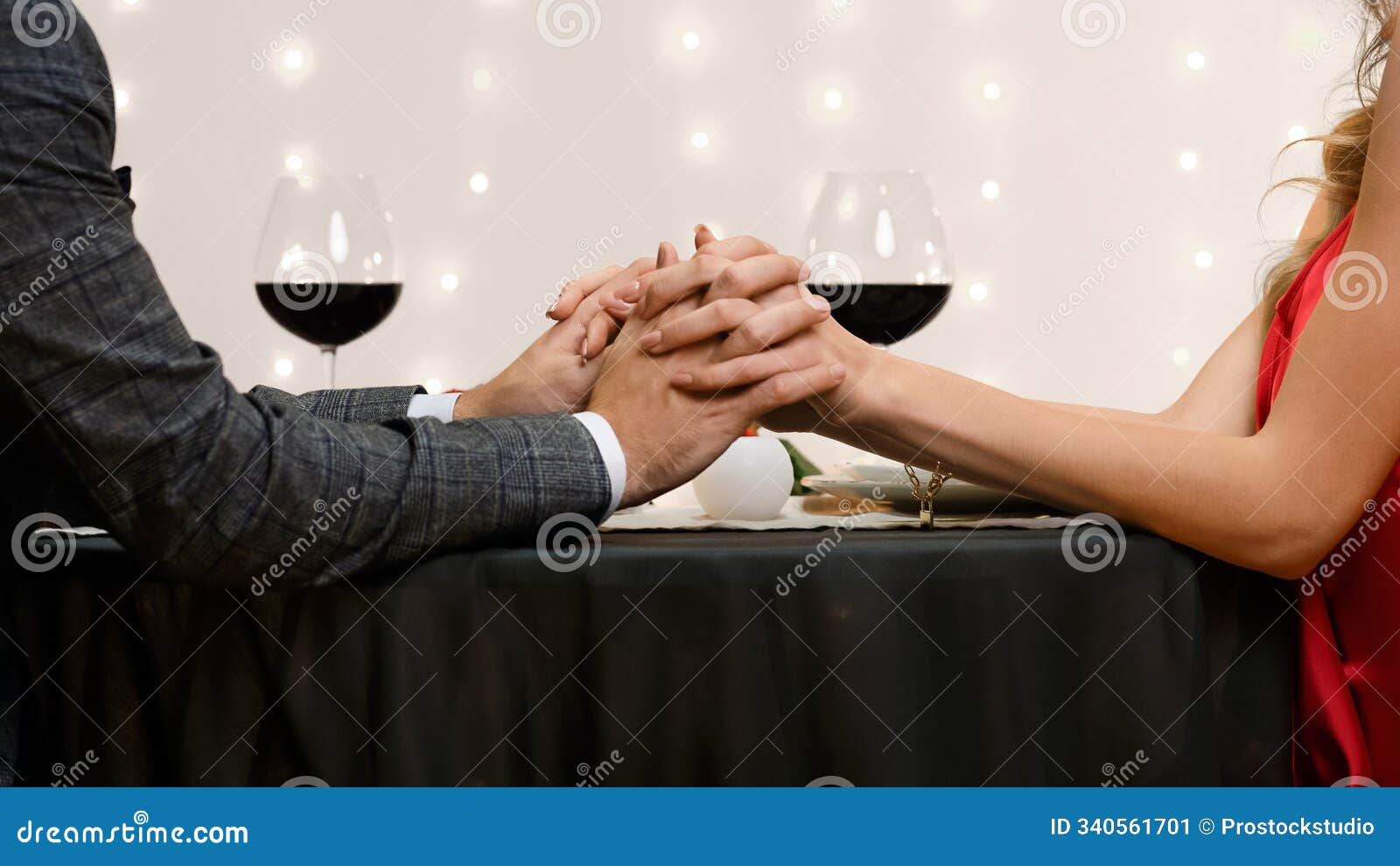 Affectionate Couple Holding Hands, Bonding Together during Romantic ...