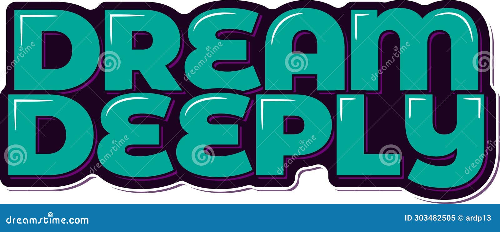 Dream Deeply Aesthetic Lettering Vector Design Stock Vector ...