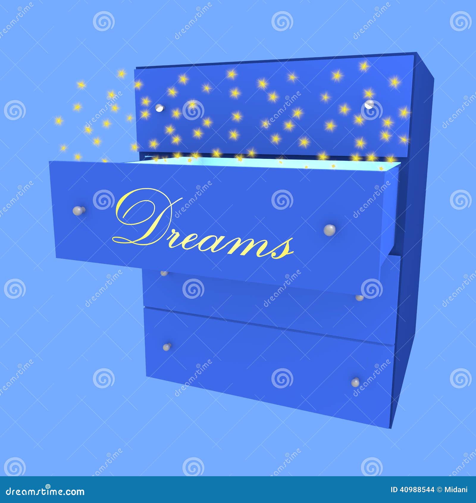Dream in drawer stock illustration. Illustration of concept - 40988544