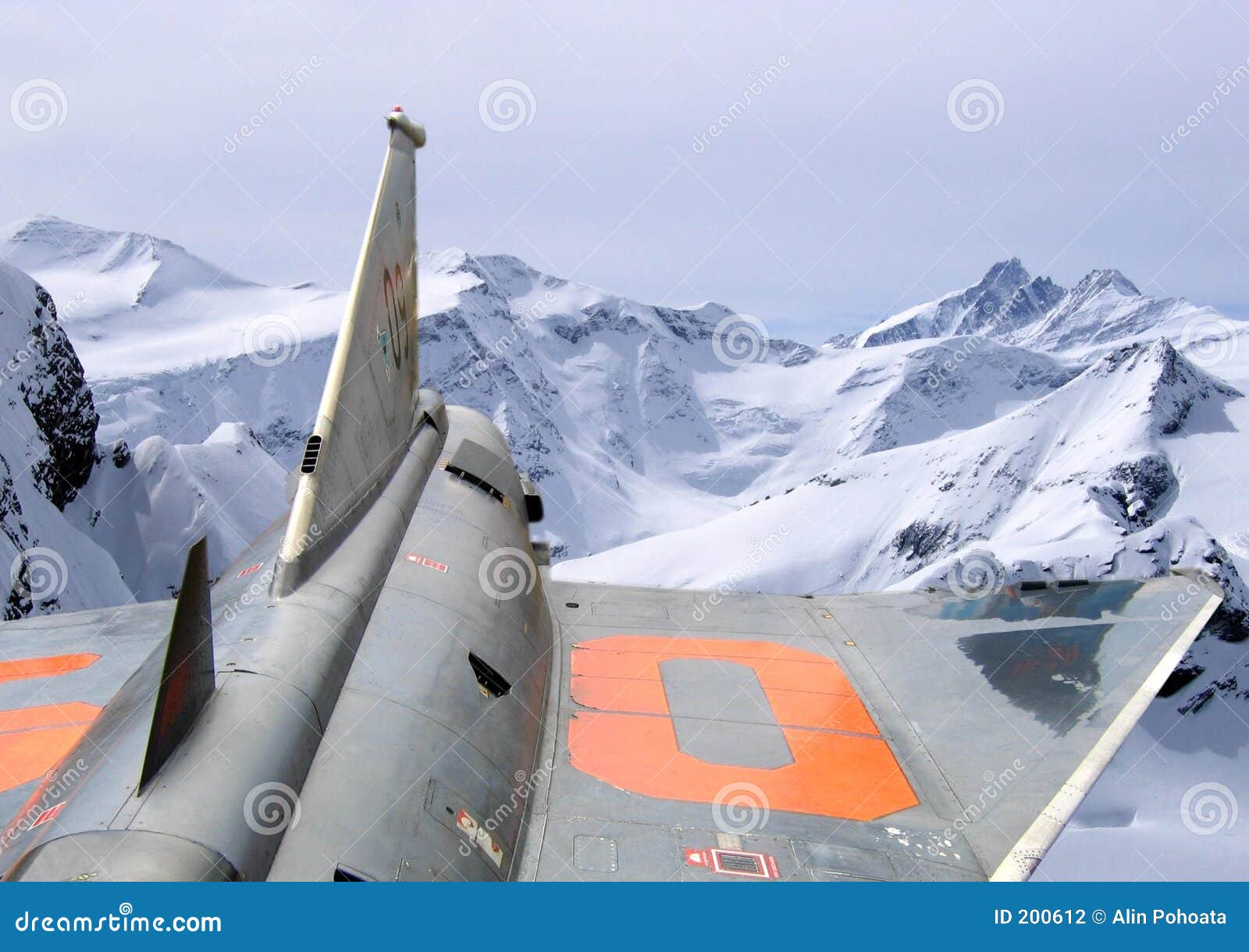 Dream flight stock photo. Image of aircraft, saab, mountains - 200612
