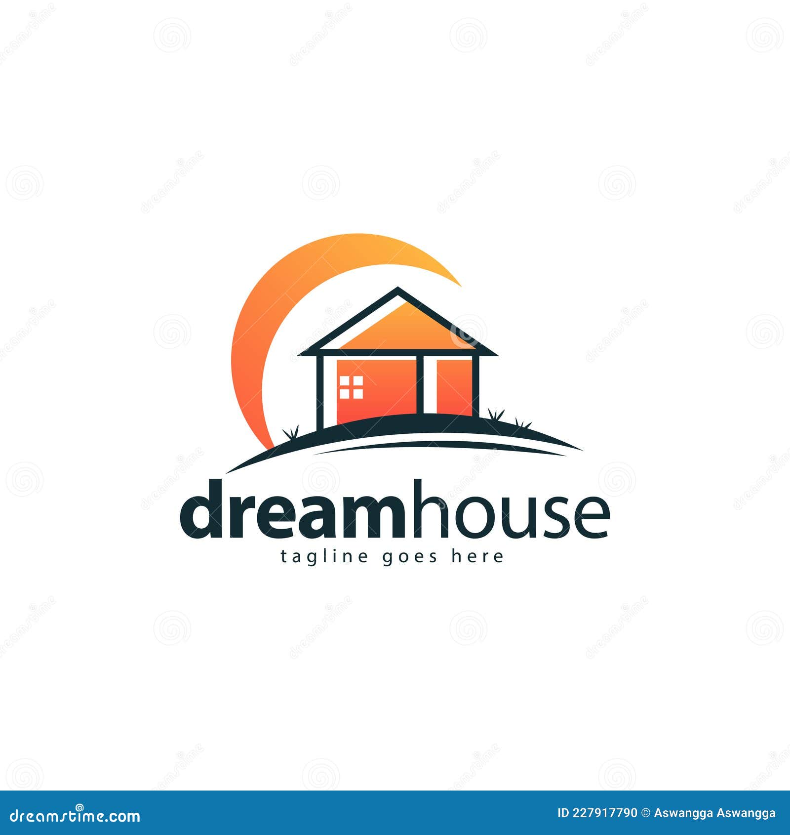 Dream house logo concept stock vector. Illustration of identity - 227917790