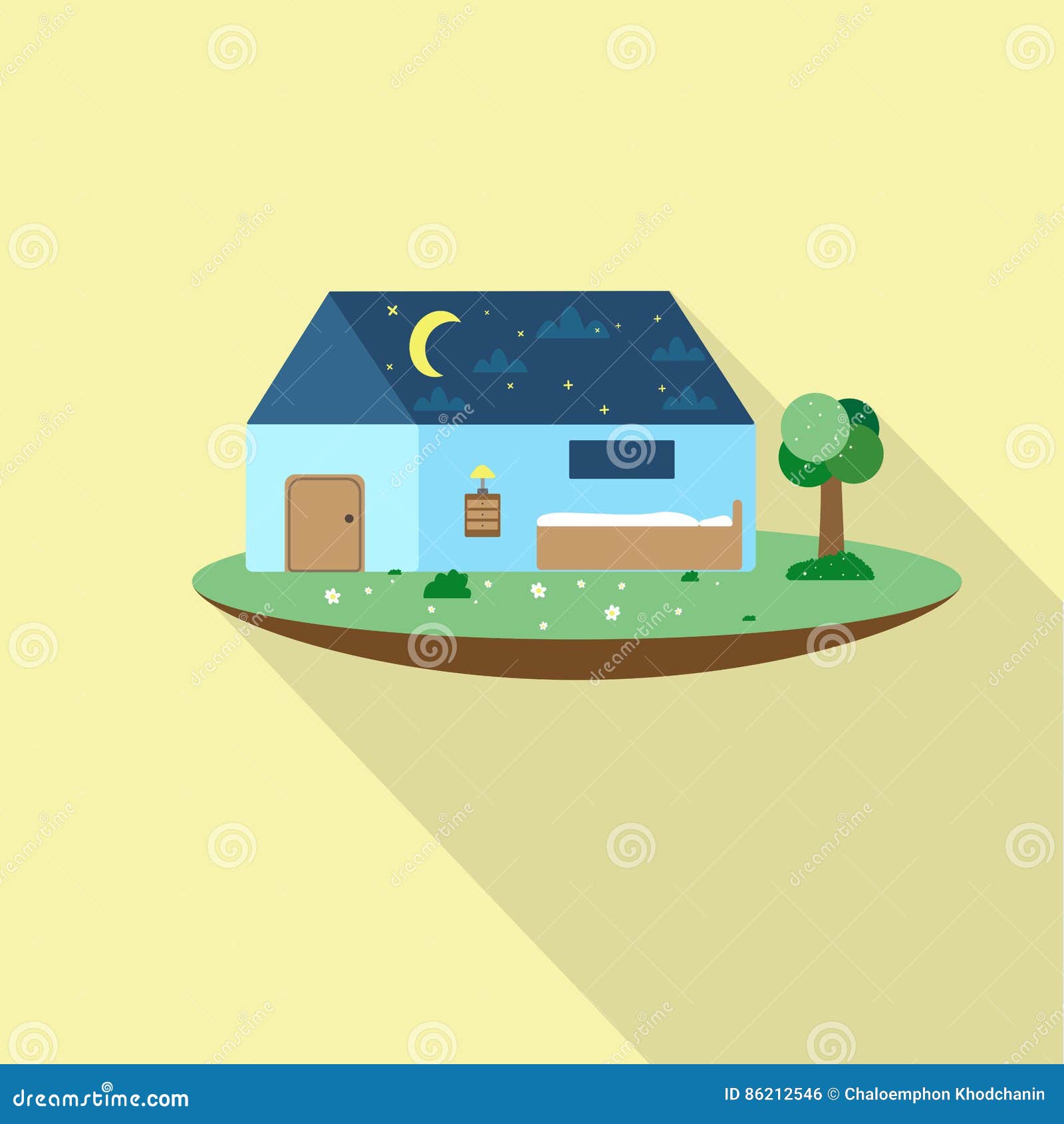 Dream House stock vector. Illustration of design, shadow - 86212546