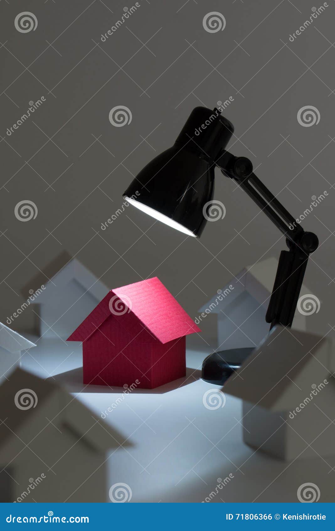 Dream house in spotlight stock photo. Image of sale, neighbourhood ...