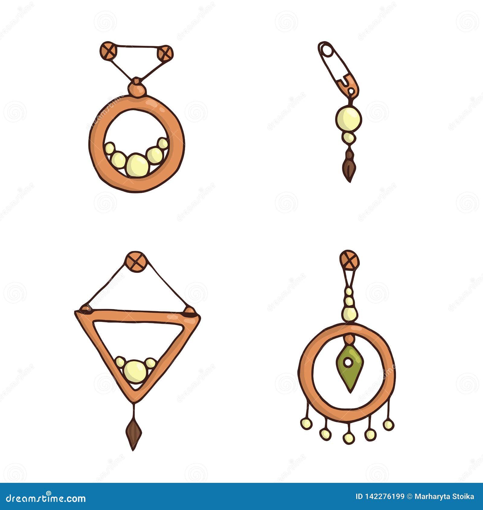 Dream Hunters. Vector Illustration In The Doodle Style. | CartoonDealer ...