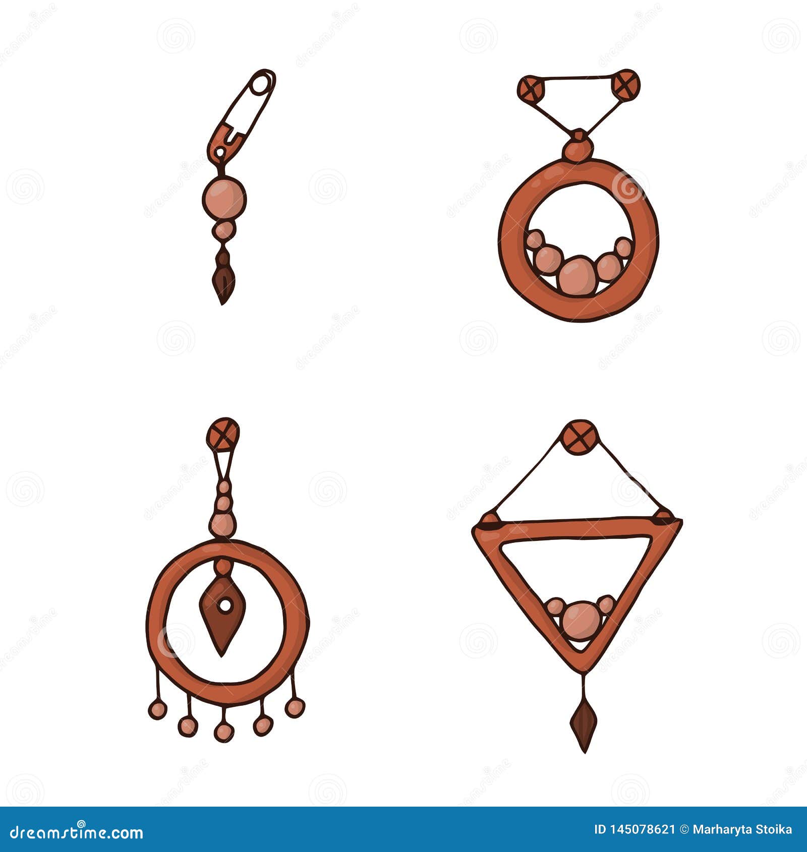 Dream Hunters. Vector Illustration In The Doodle Style. | CartoonDealer ...