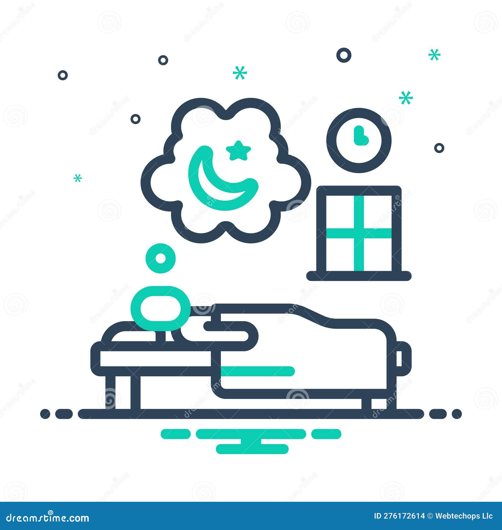 Mix Icon for Dream, Daydream and Night Stock Vector - Illustration of ...