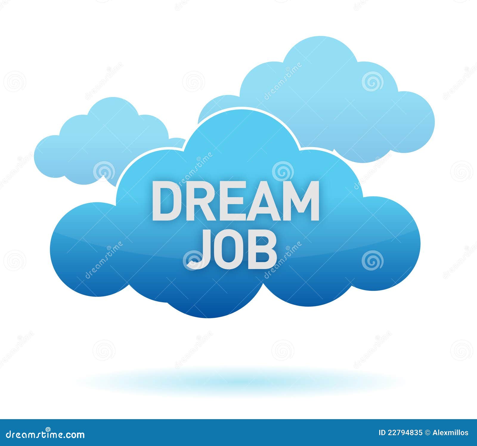 Dream Job Cloud Illustration Stock Vector - Illustration of graph ...