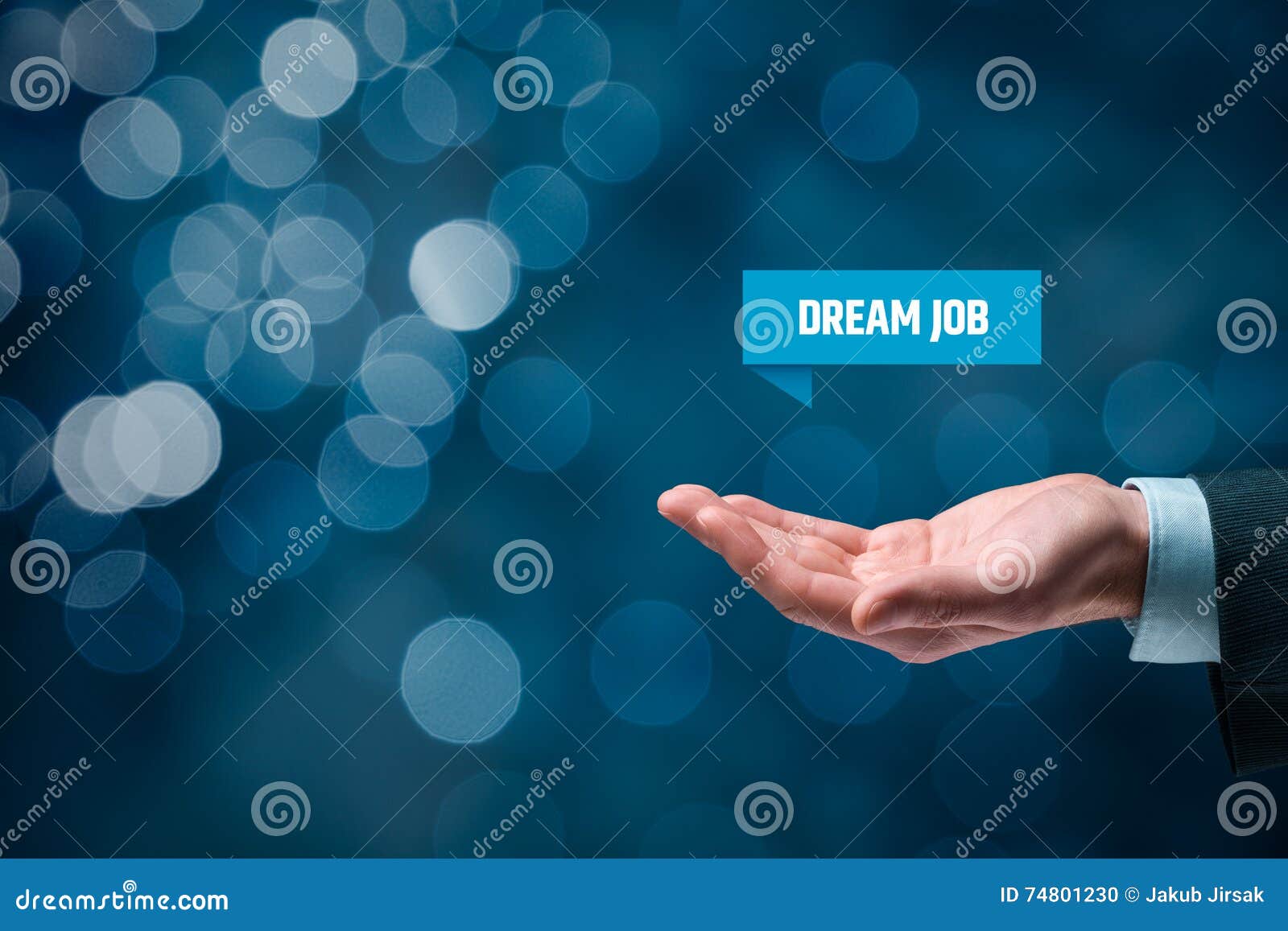 Dream job concept stock photo. Image of motivation, blue - 74801230
