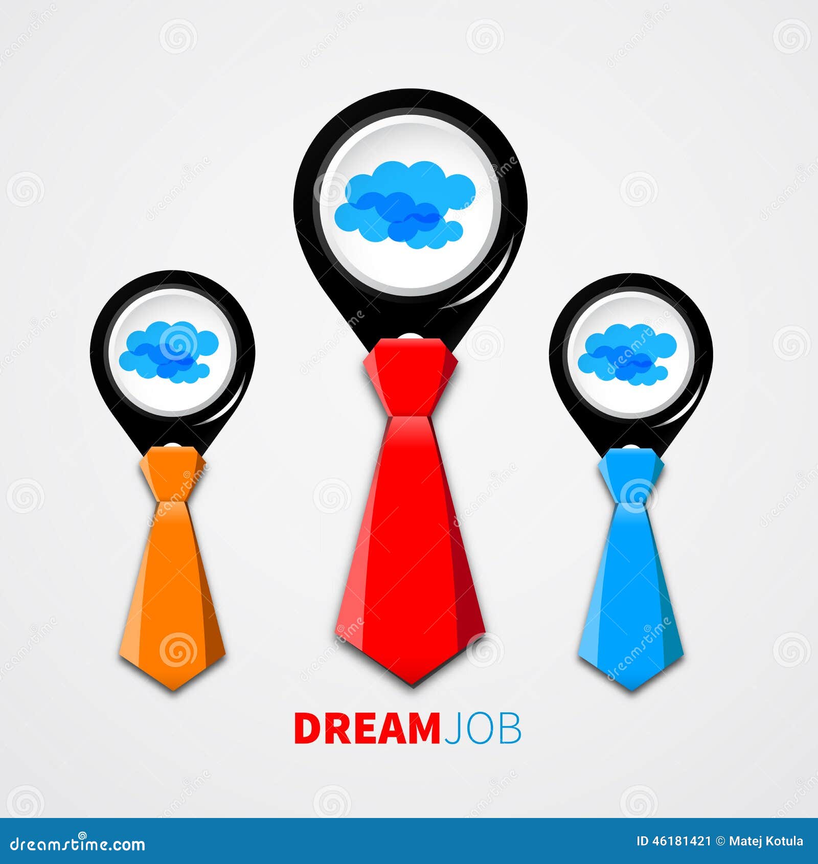 Dream Job - Conceptual Logo Eps10 Stock Illustration - Illustration of ...