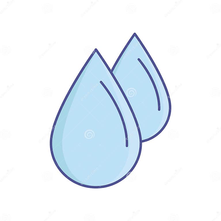 Dewdrop Line Style Vector Icon Which Can Easily Modify or Edit Stock ...