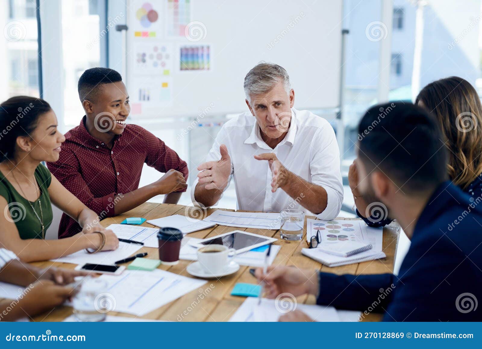 The Dream Makes the Team Work. Creative Employees Working in a Modern ...