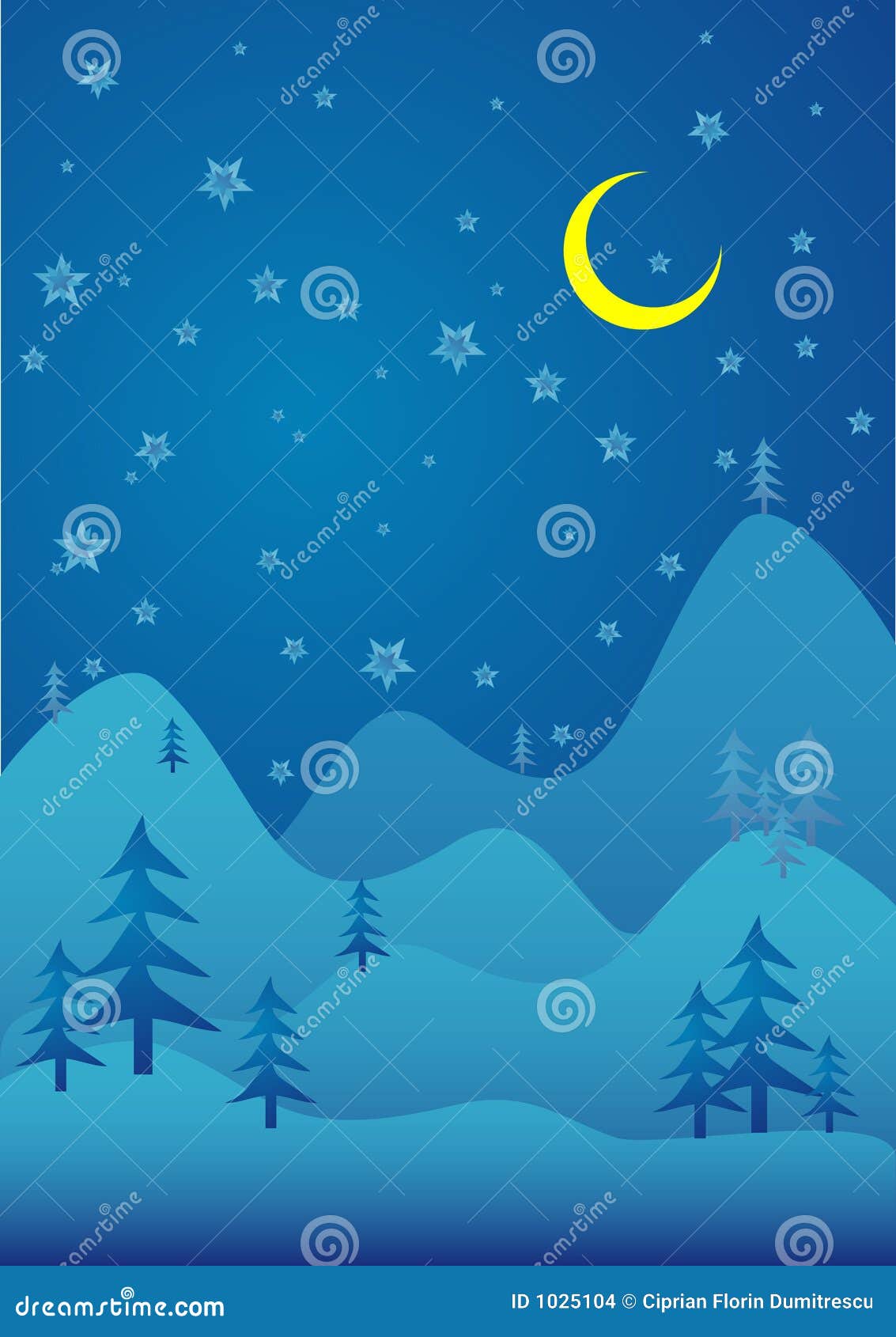Dream night stock vector. Illustration of print, ornamental - 1025104