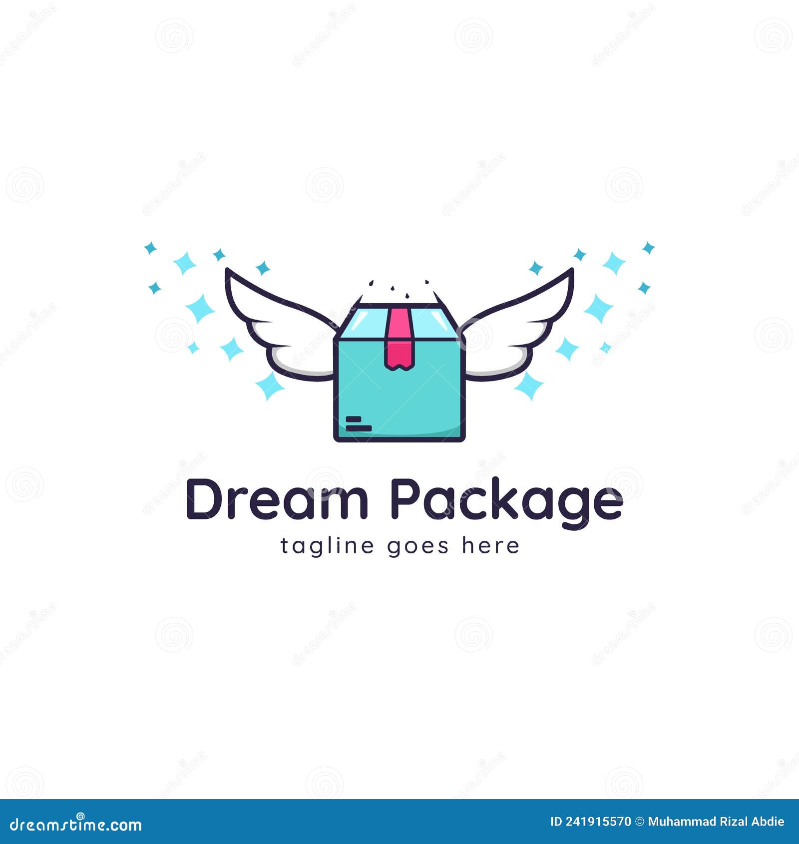 Dream Package Logo, Parcel Cardboard Box Package Delivery Logo Icon ...