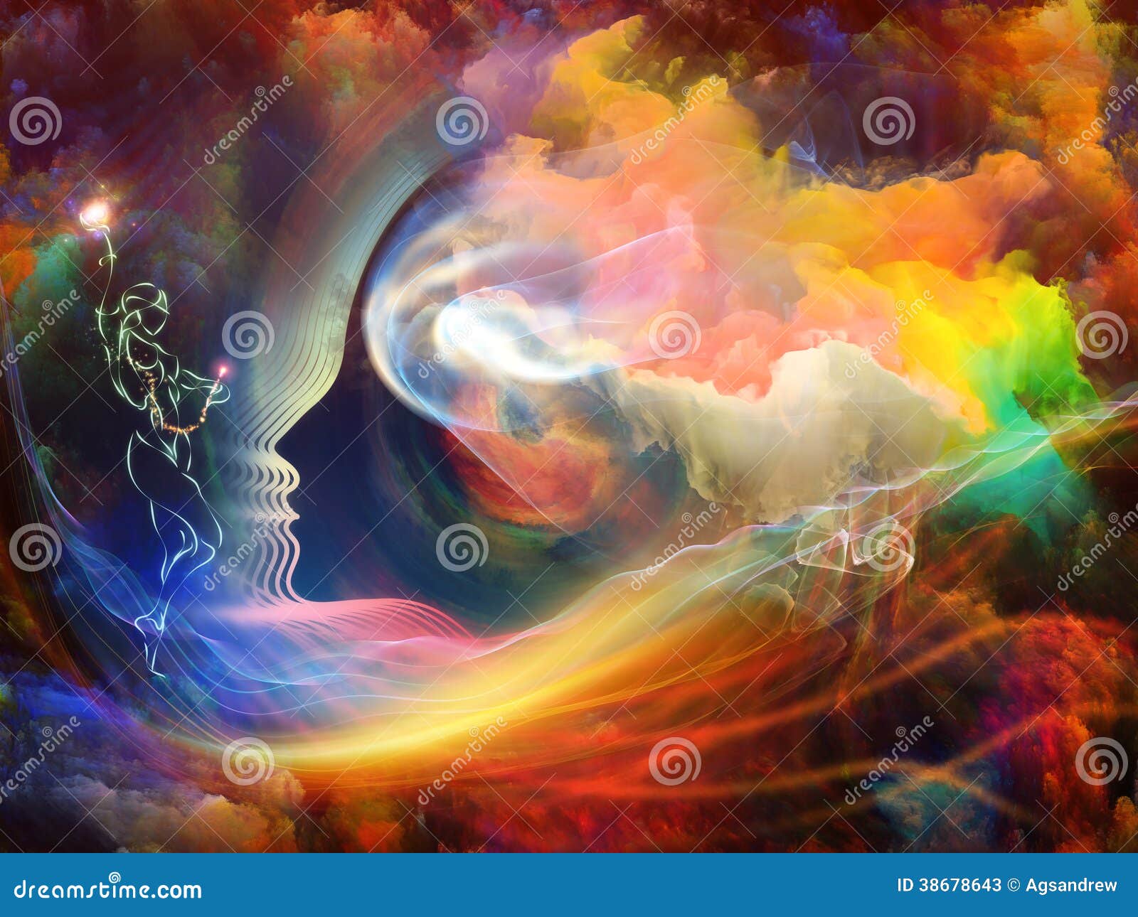 Dream Paths stock illustration. Illustration of meditation - 38678643