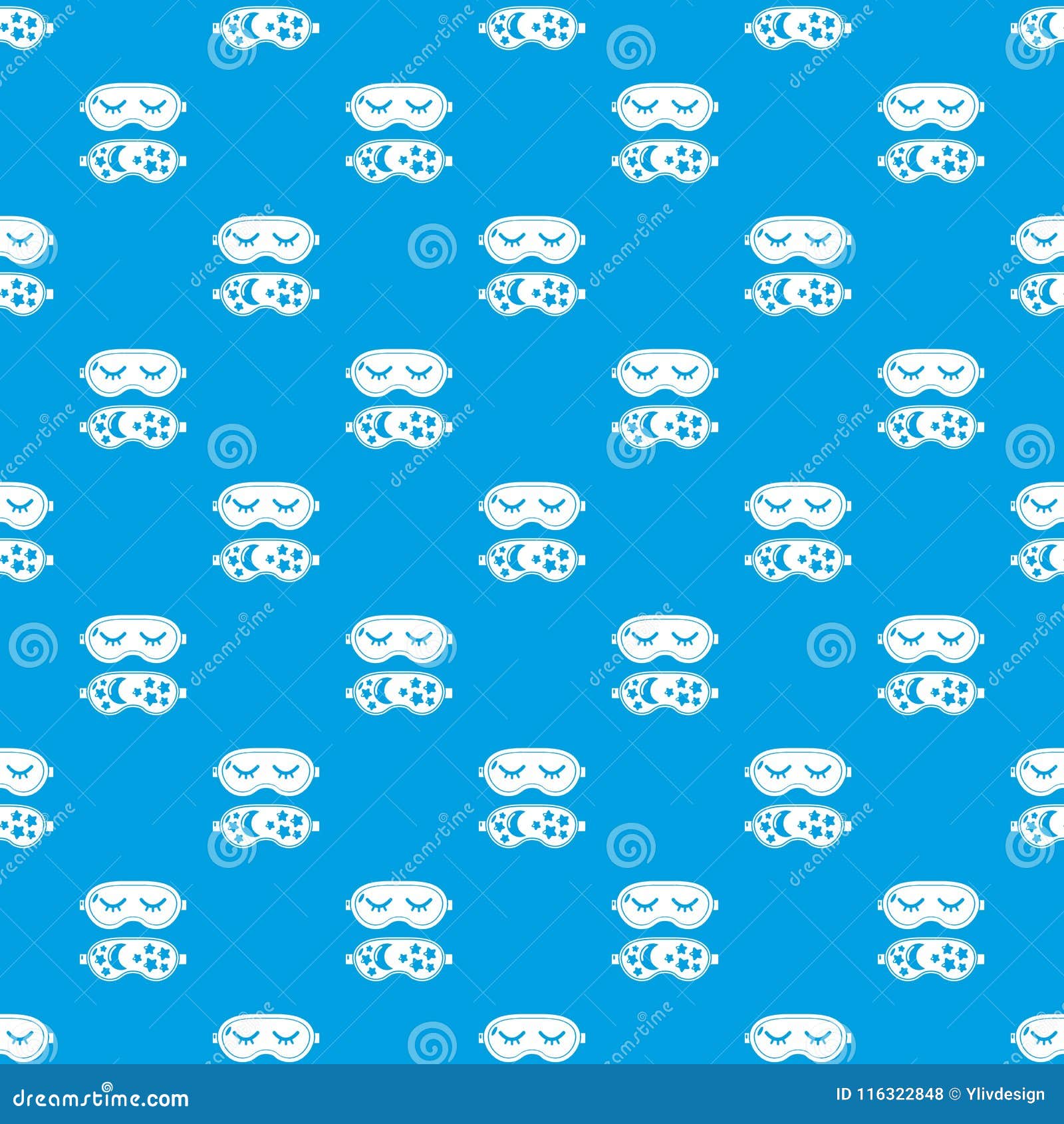 Dream Pattern Vector Seamless Blue Stock Vector - Illustration of ...