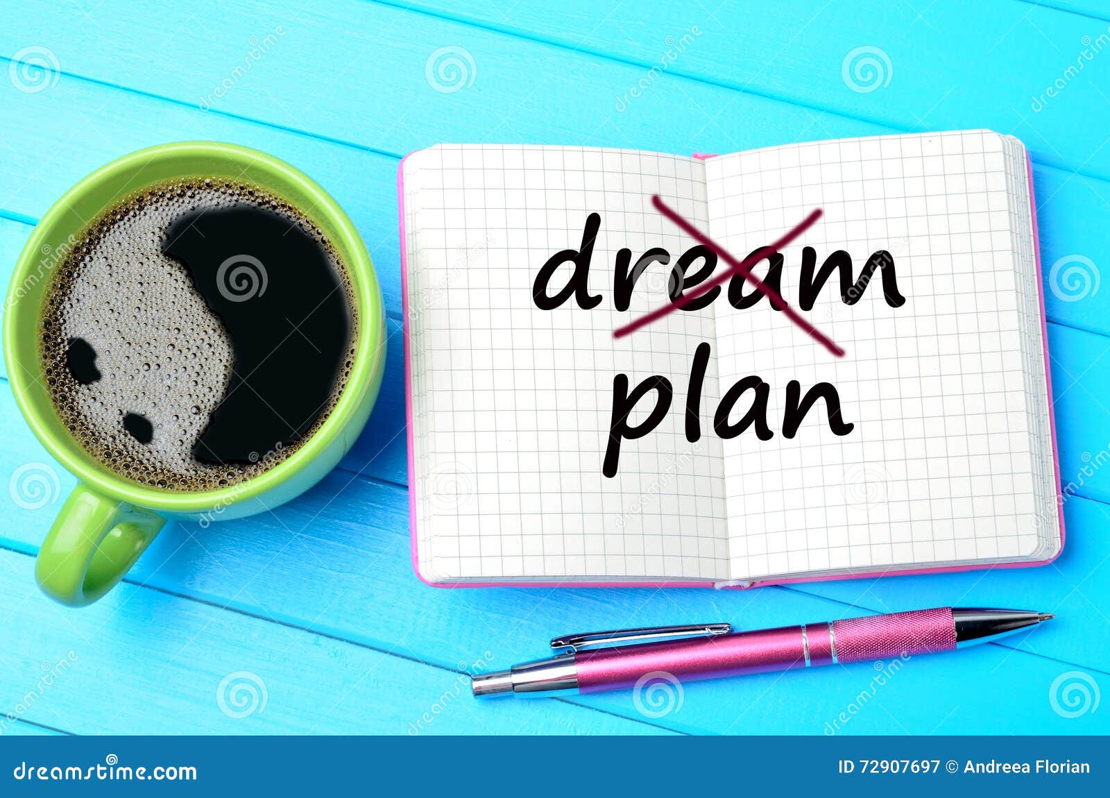 Dream Plan words stock image. Image of idea, business - 72907697