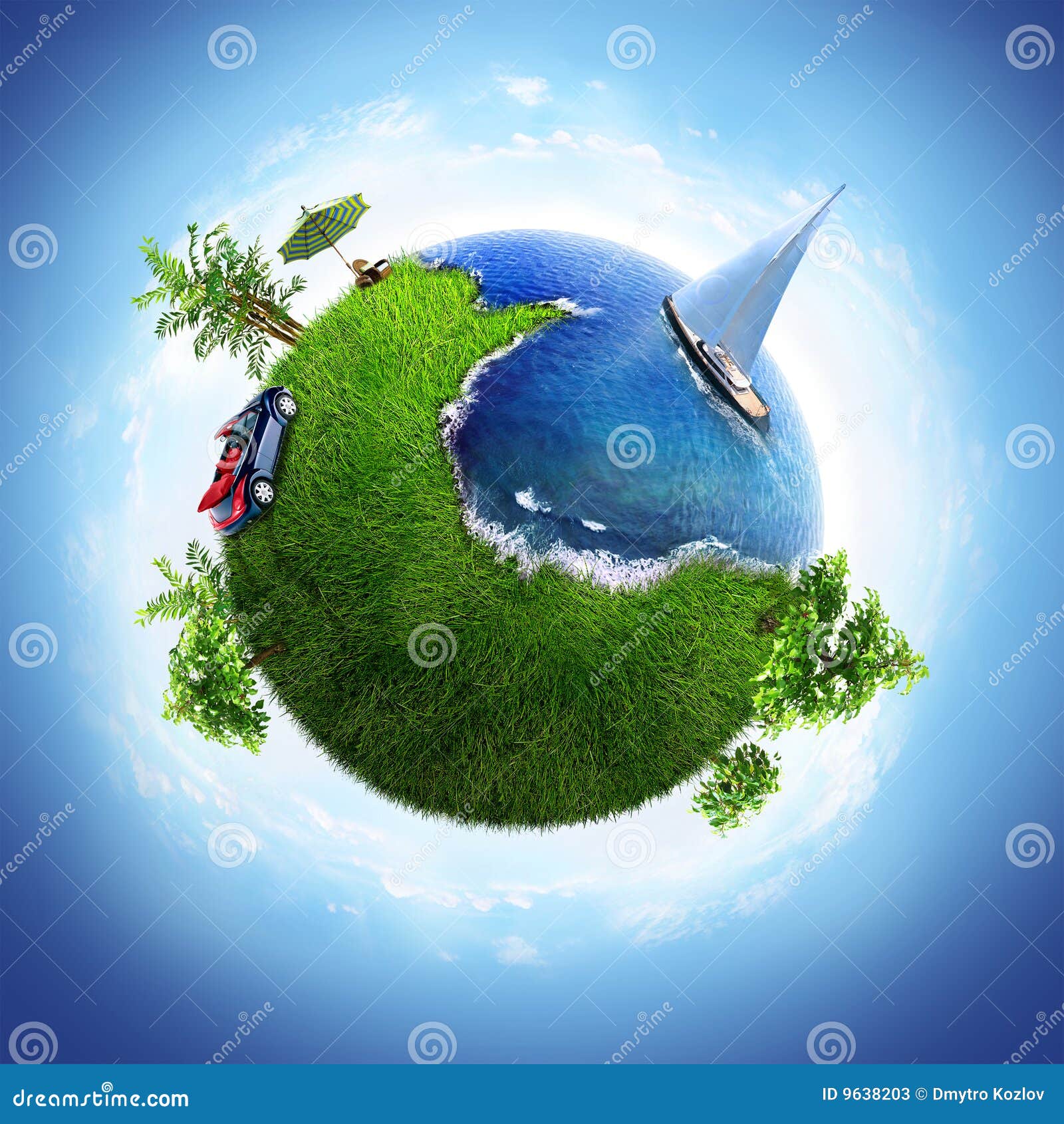 Dream planet stock illustration. Illustration of cloud - 9638203