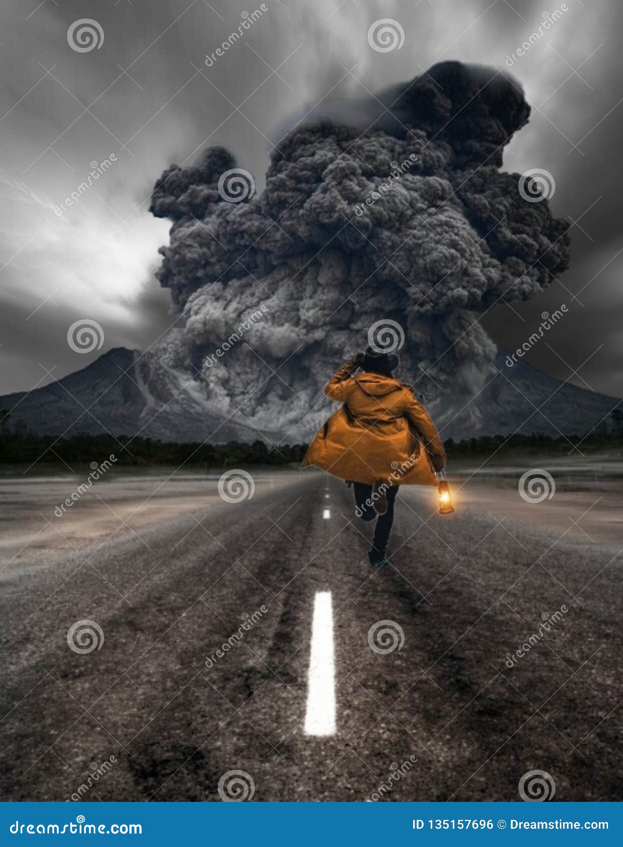 Dream stock photo. Image of dream, running, road, ilustration - 135157696