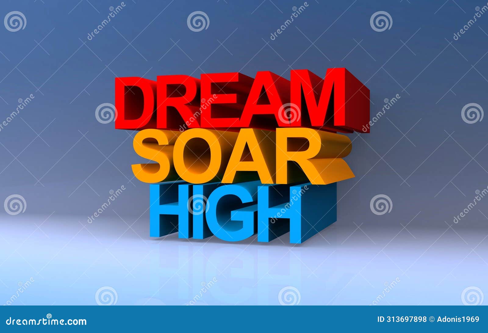 Dream soar high on blue stock illustration. Illustration of resilient ...