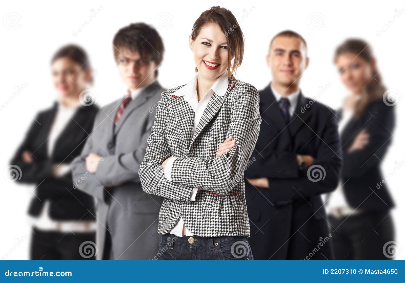 Dream Team Dreamteam Symbol. Businessman Turns Wooden Cubes And Changes ...