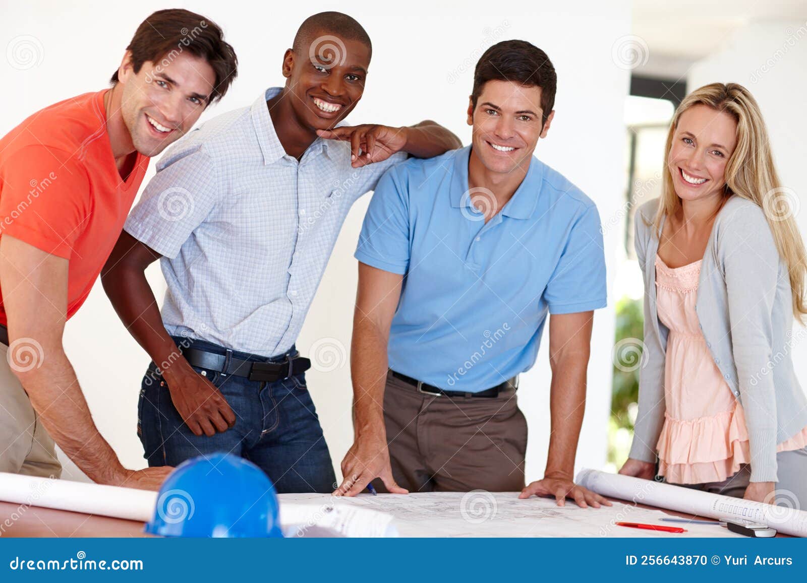 The Dream Team of Architects. Portrait of a Team of Architects Standing ...